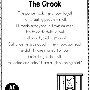 Decodable Phonics Poems With Comprehension Questions | Science of ...