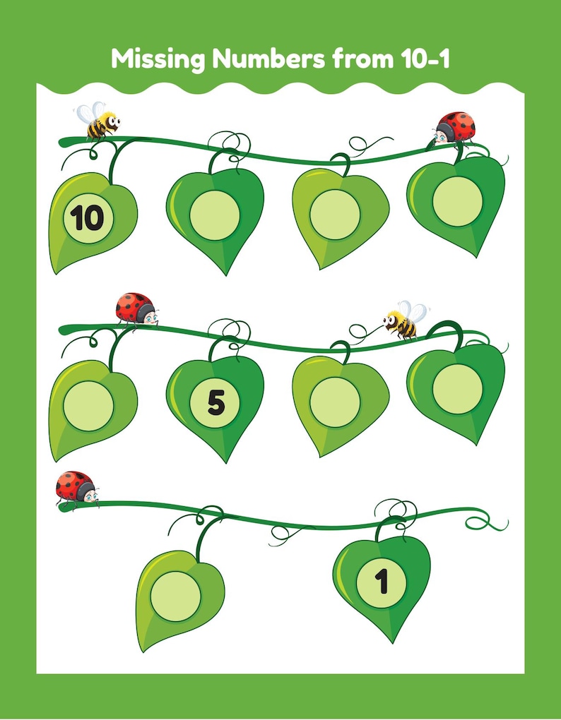 Counting Backwards Worksheets | Numbers 1–100 Printable | Kindergarten ...