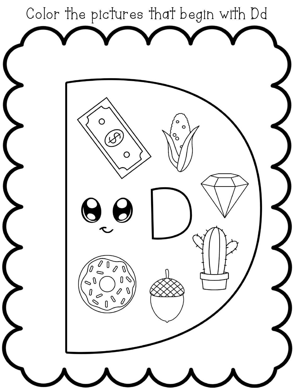 Beginning Sounds Alphabet Coloring Packet | Find and Color - Etsy