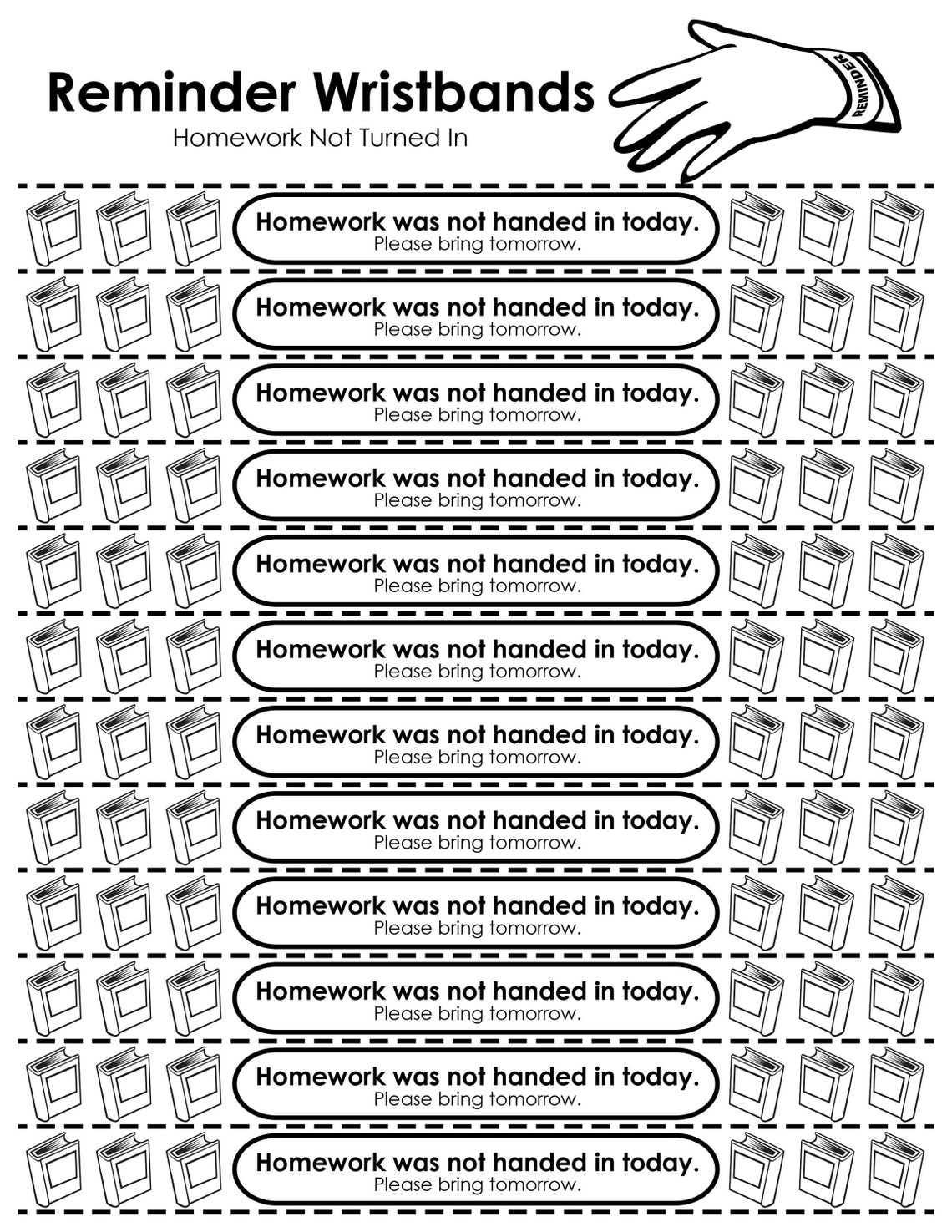 Printable Reminder Bracelets/wristbands - Etsy