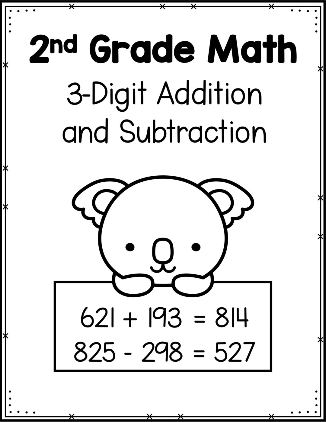 Three Digit Addition and Subtraction Math Worksheets | Second Grade - Etsy