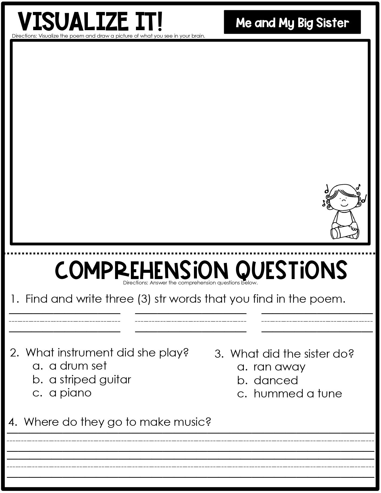 Decodable Phonics Poems With Comprehension Questions | Science of ...