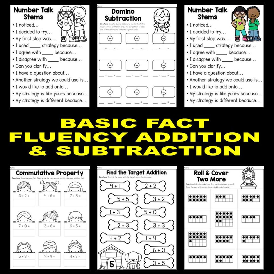 Basic Fact Fluency | Addition and Subtraction - Etsy