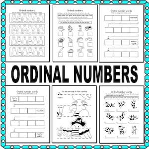Ordinal Numbers Worksheets - Etsy