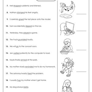 Adverbs Worksheets (PDF) - Etsy