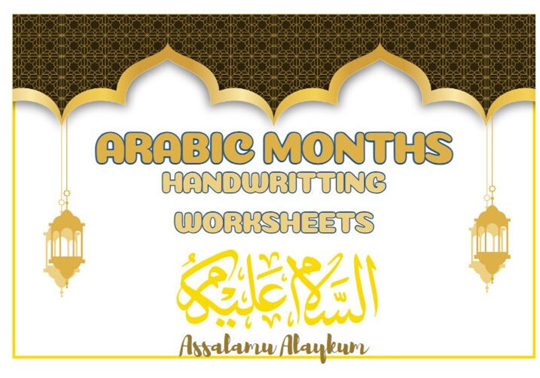 Arabic Months Handwriting Worksheets Learn to Write the - Etsy