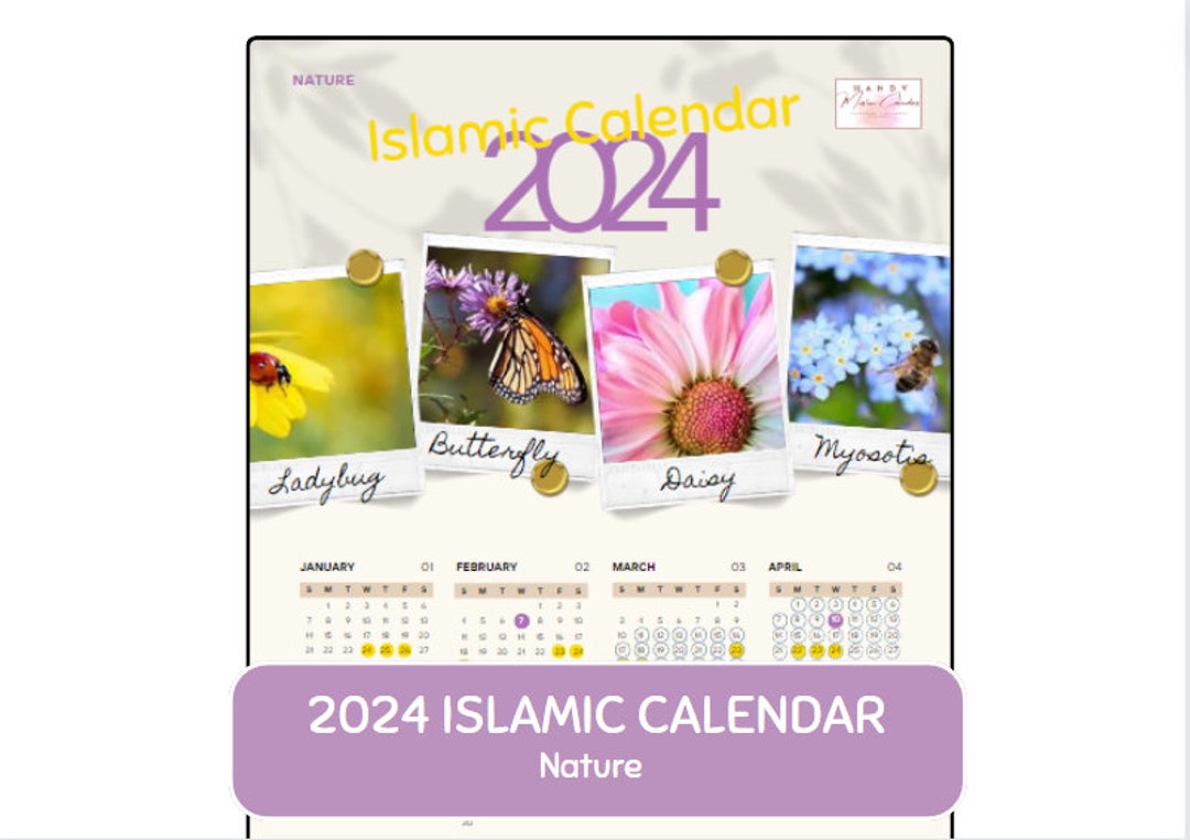 2024 Islamic Yearly Wall Calendar 2024 Nature Wall Calendar Muslim ...