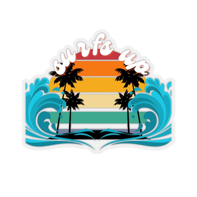 Surf's up Sticker | Surf the Stitch | Retro Surf Sticker - Etsy