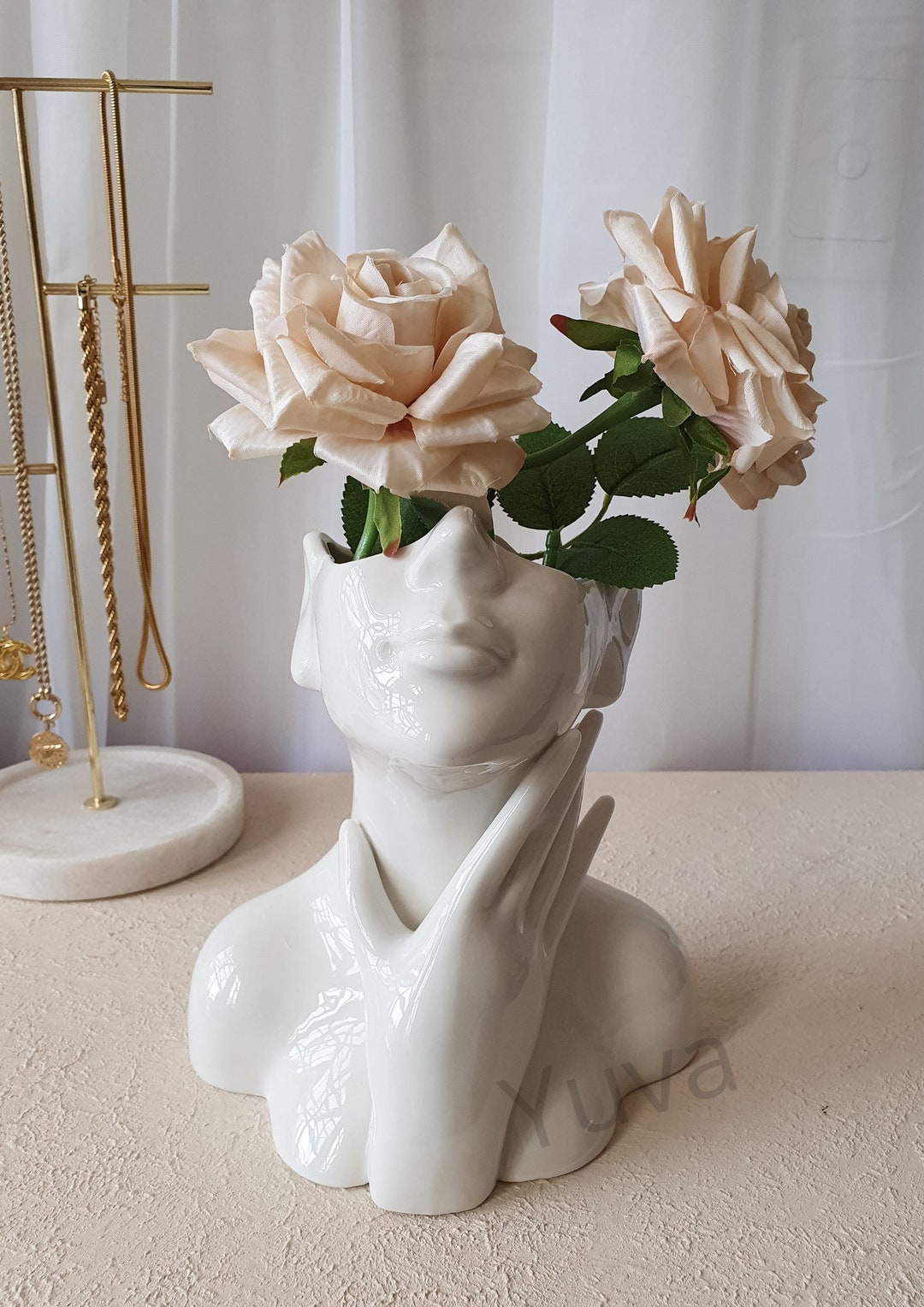 Female Vase Ceramic Vase Art Deco Minimal Vase Home Decor - Etsy