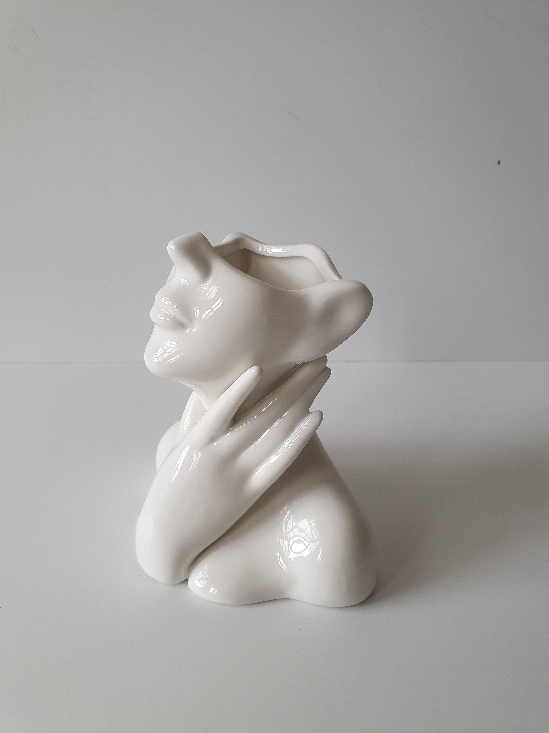 Female Vase Ceramic Vase Art Deco Minimal Vase Home Decor - Etsy