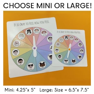 Feeling Wheel Spinner Handmade Feelings Chart for Kid Emotion Wheel ...