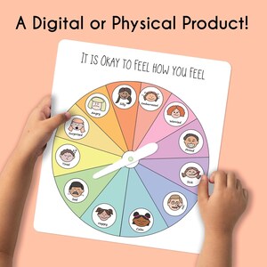 Feeling Wheel Spinner Handmade Feelings Chart for Kid Emotion Wheel ...