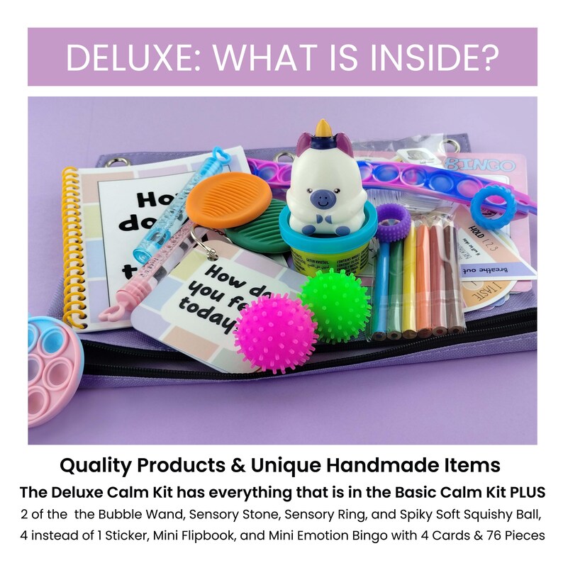 Feeling Activity Set for Classroom Calm Corner Fidget Box Kindergarten ...