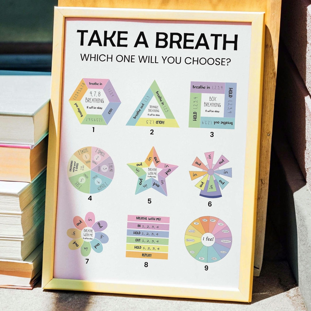 Autism Therapy Breathe Poster for School Based Therapist Room Decor ...
