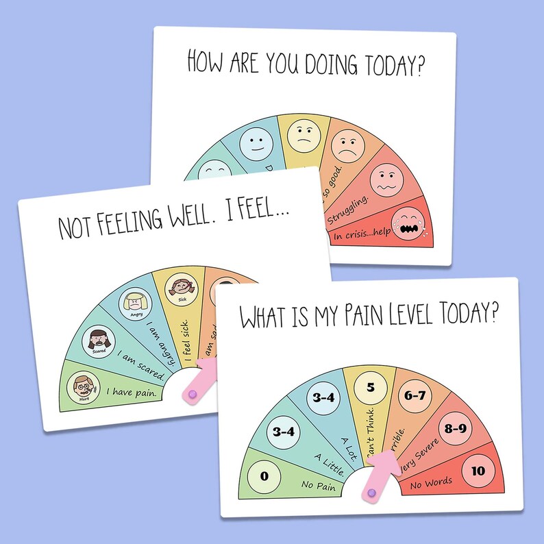 Sick Child Feeling Spinner for Elementary Nurse Office Sick Activity ...