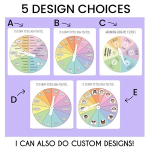 Feeling Wheel Spinner Handmade Feelings Chart for Kid Emotion Wheel ...