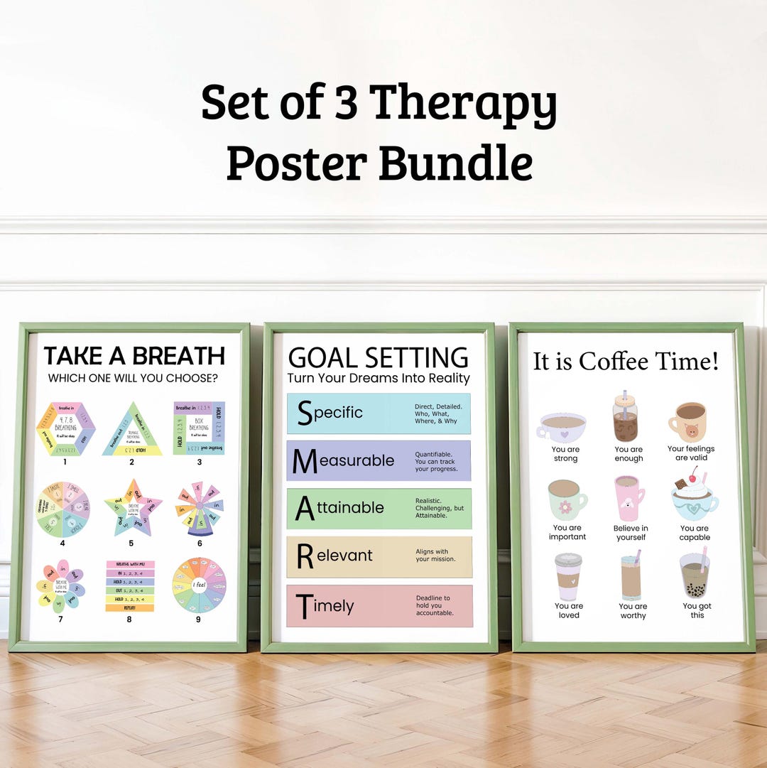 Poster Bundle for Mindfulness Poster Middle School Counselor Office ...