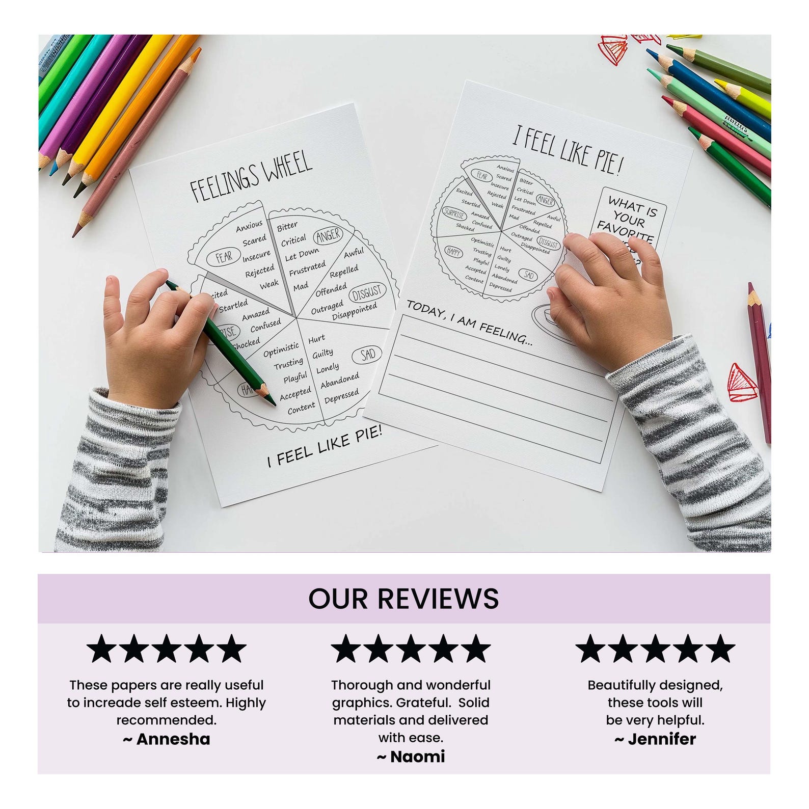 Feeling Wheel Printable for Social Emotional Learning 1st Grade ...