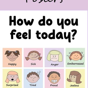 Feeling Poster 3rd Grade Classroom Emotion Chart for 2nd Grade Social ...