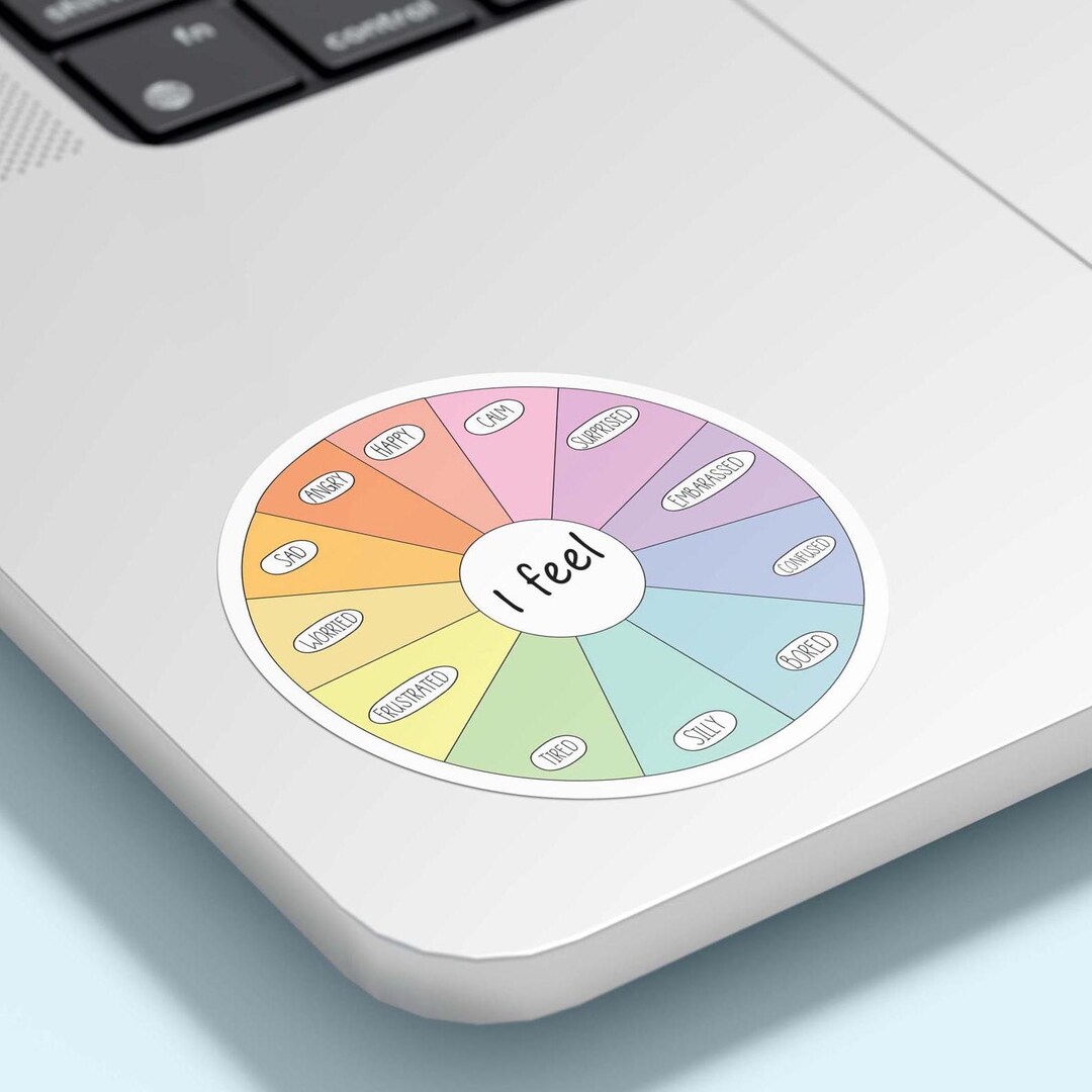 Feeling Wheel Sticker for Children Social Worker Decal Kid Feeling ...