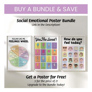 Feeling Poster 3rd Grade Classroom Emotion Chart for 2nd Grade Social ...