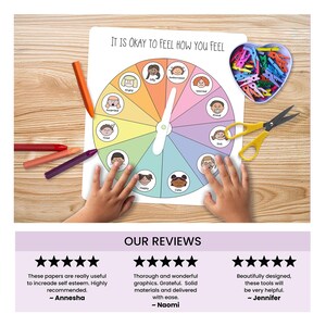 Feeling Wheel Spinner Handmade Feelings Chart for Kid Emotion Wheel ...
