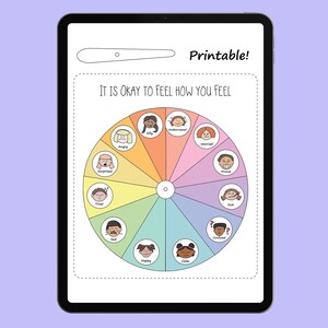 Feeling Wheel Spinner Handmade Feelings Chart for Kid Emotion Wheel ...