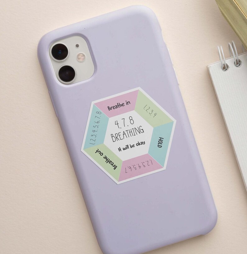 4 7 8 Breathing Sticker for Therapy Breathing Practice Sticker for ...