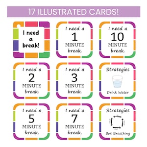 Need a Break Visual Support Card for AAC Autism Visual Support Break ...