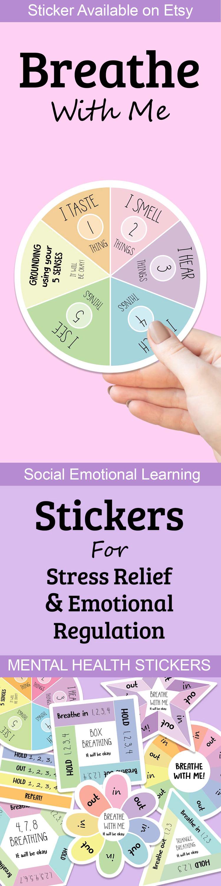 Grounding Technique Sticker for Tween Adhd Sticker for Anxiety ...