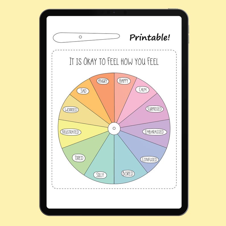 Feeling Spinner for Kid Emotion Activity for Preschool Activity ...