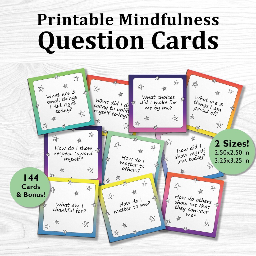 Printable Question Card Change Your Negative Thought Counseling Tool to ...