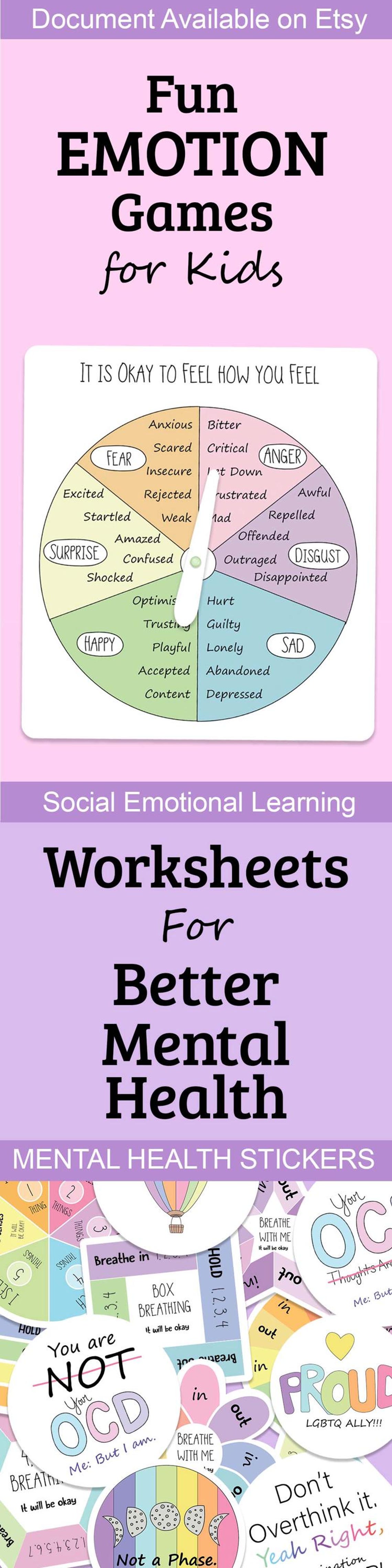 Therapy Emotion Wheel for Kid Feeling Wheel Therapy Game for Child ...