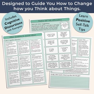 Reframe Negative Thought Worksheet Inner Critic Workbook Belief Mindset ...