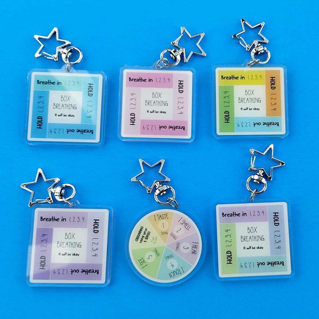 54321 Grounding Strategy Tool for Panic Attack Keychain for Stress ...