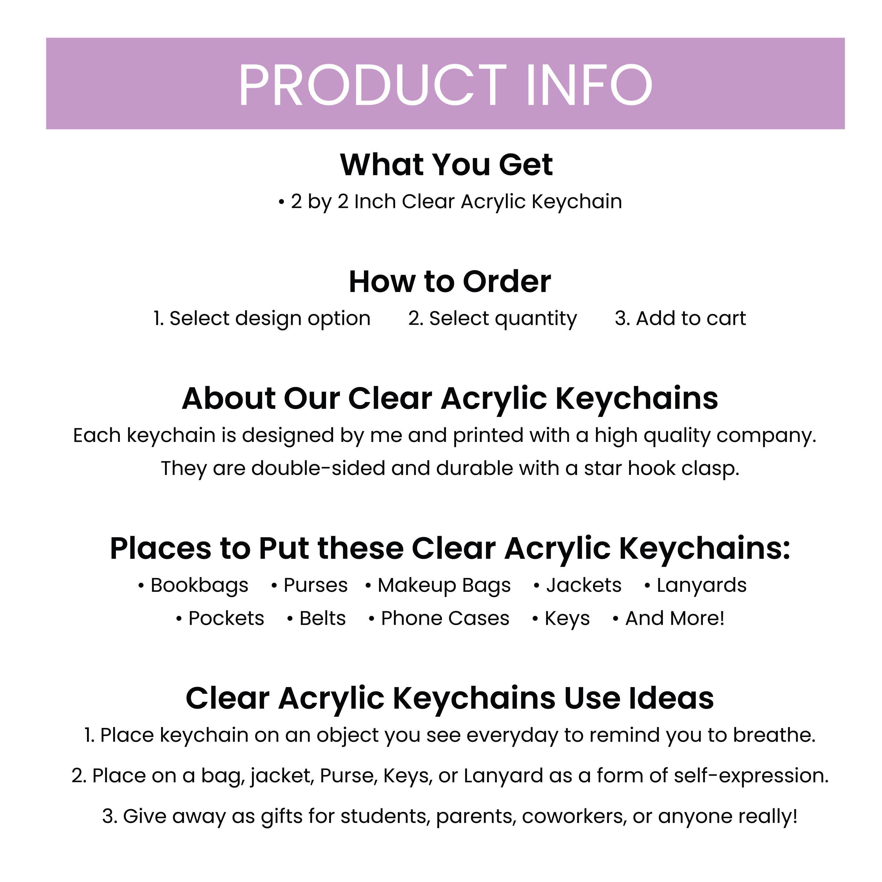 54321 Grounding Strategy Tool for Panic Attack Keychain for Stress ...
