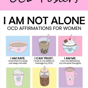 OCD Poster Bundle for OCD Printable Affirmation Positive Gift for Her ...
