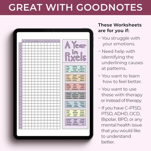 Depression Daily Mood Tracker for BPD Mood Log for Anxiety Symptom ...