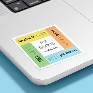 Therapist Tool Box Breathing Decal for Anxiety Support Grounding Tool ...
