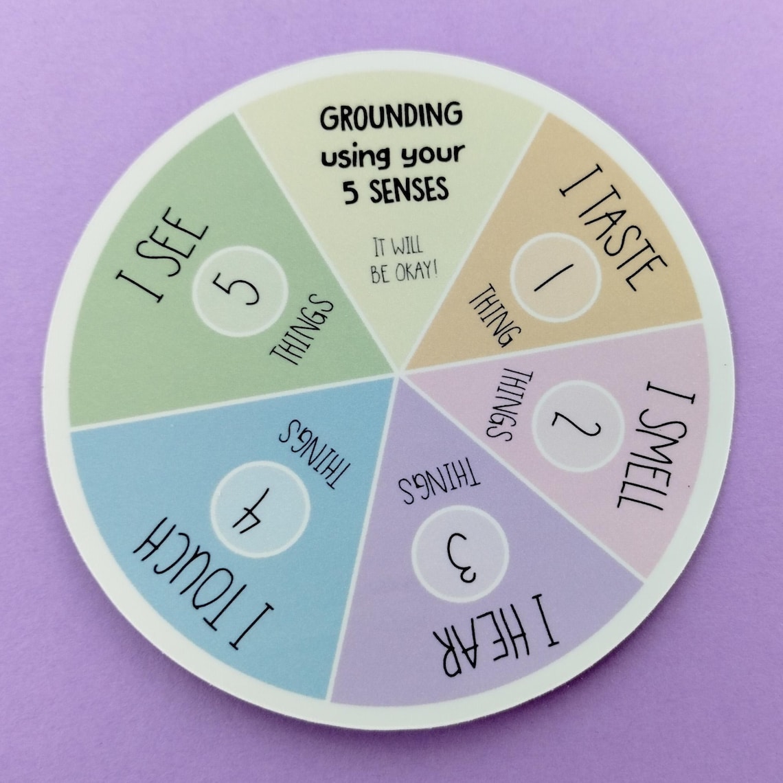 Grounding Technique Sticker for Tween Adhd Sticker for Anxiety ...