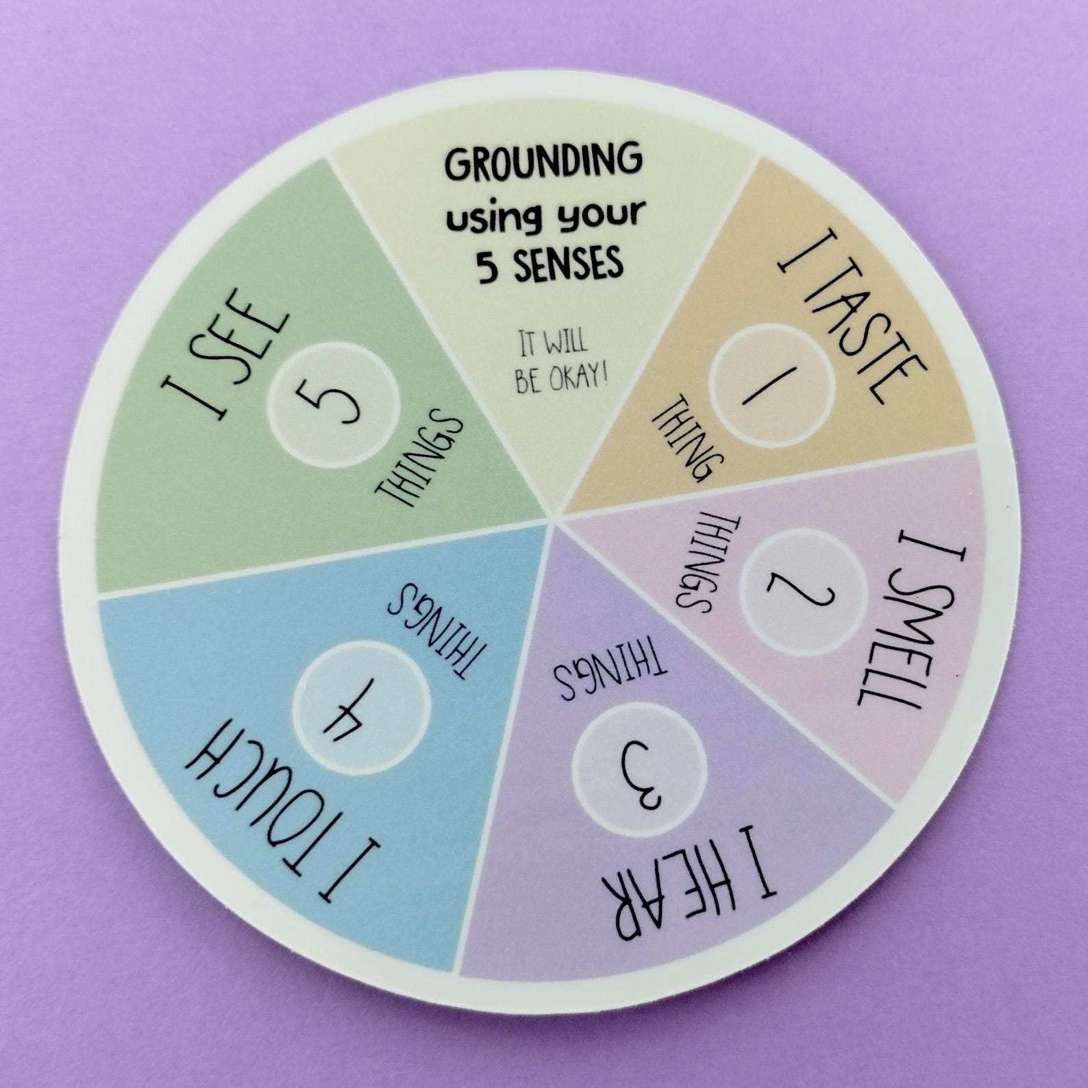 Grounding Technique Sticker for Tween Adhd Sticker for Anxiety ...
