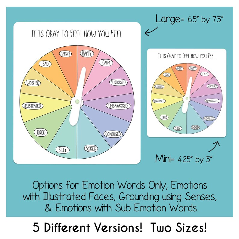 Feeling Wheel for Kid Emotion Activity for Preschool Feeling Spinner ...