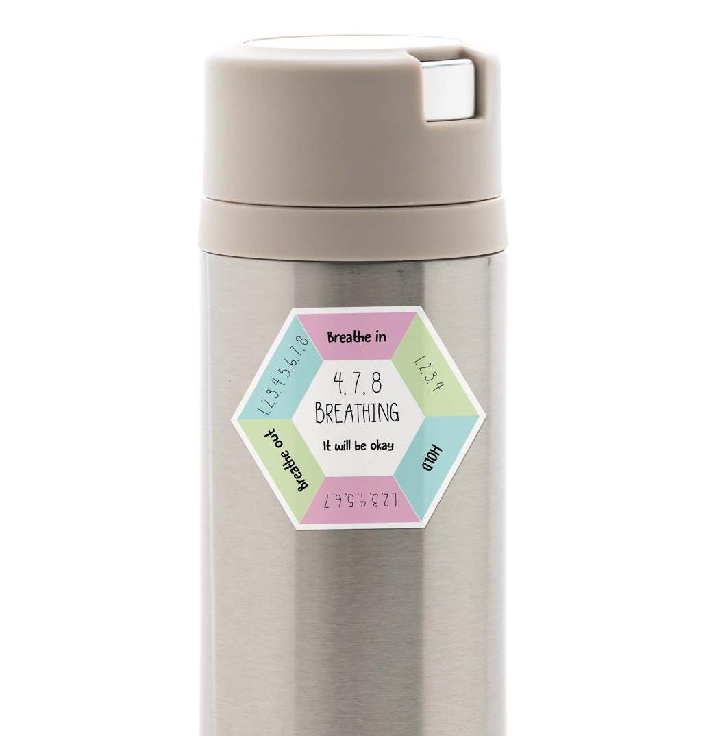4 7 8 Breathing Sticker for Therapy Breathing Practice Sticker for ...