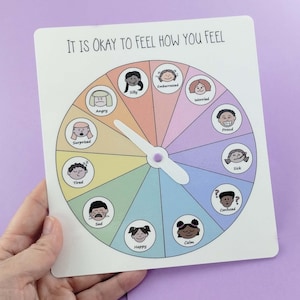 Feeling Wheel Spinner Handmade Feelings Chart for Kid Emotion Wheel ...