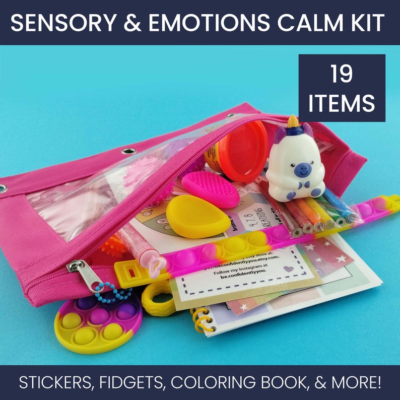 Sensory Kit Stress Relief Pack Tween Emotion Sensory Bin Counselor ...