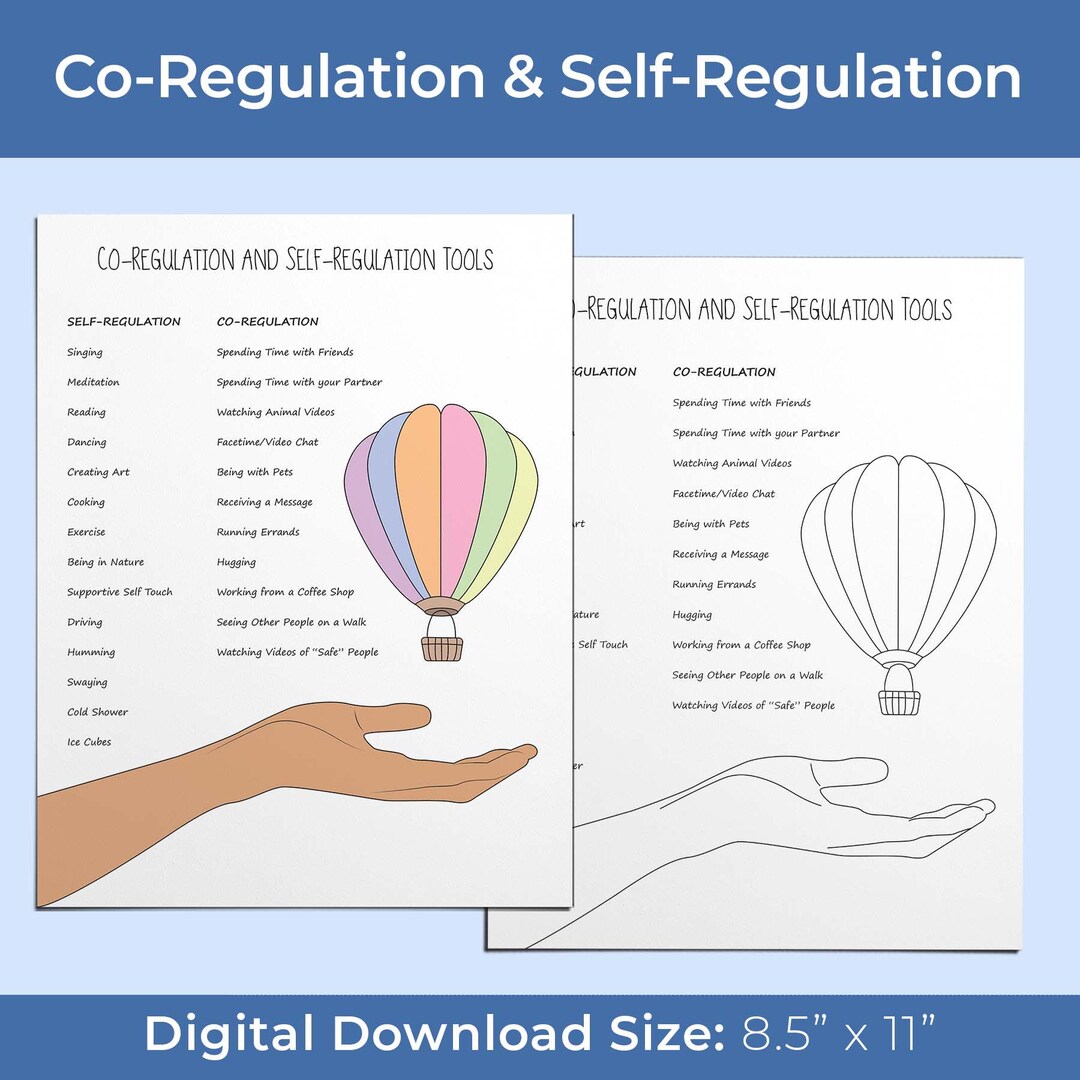 Coregulation Worksheet for Anxiety Worksheet for Therapy Tool ADHD List ...