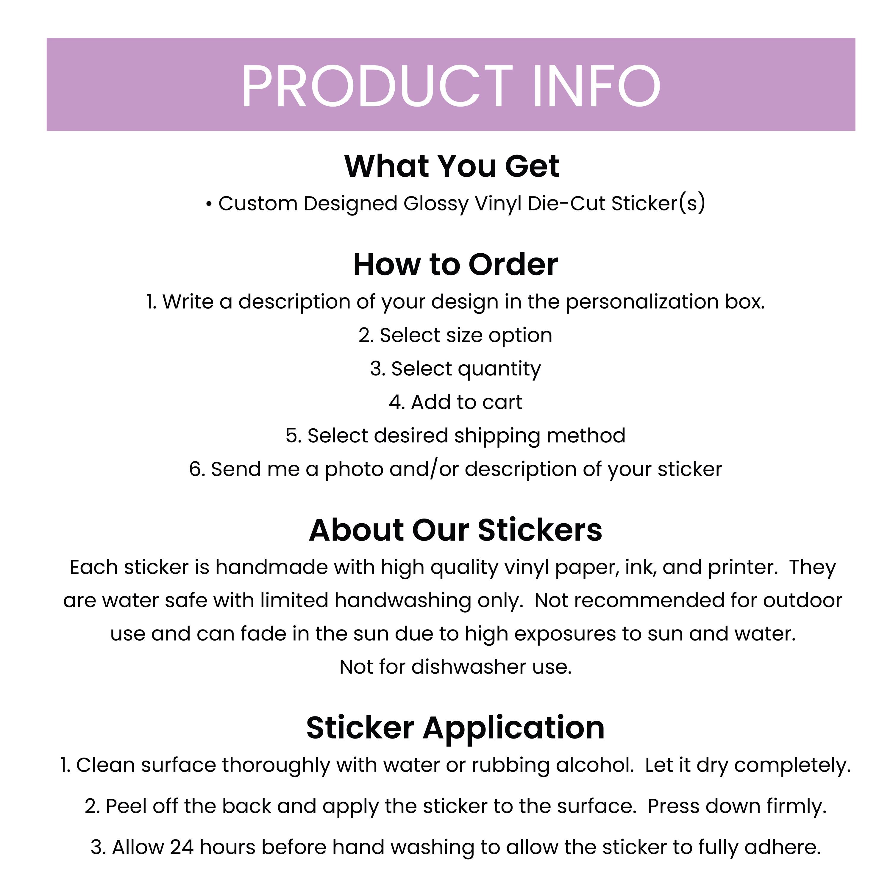 Custom Die Cut Sticker Bundle Commission Sticker for Gift Bag Sticker ...