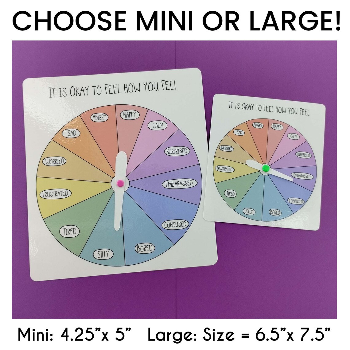 Feeling Wheel for Kid Emotion Activity for Preschool Feeling Spinner ...