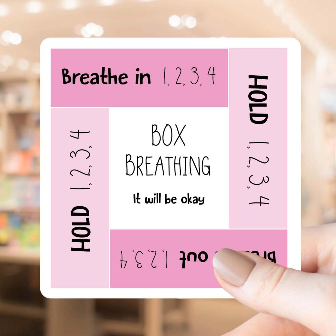 Bulk Yoga Breathing Sticker for Yoga Mindfulness Gift Basket Item Box ...
