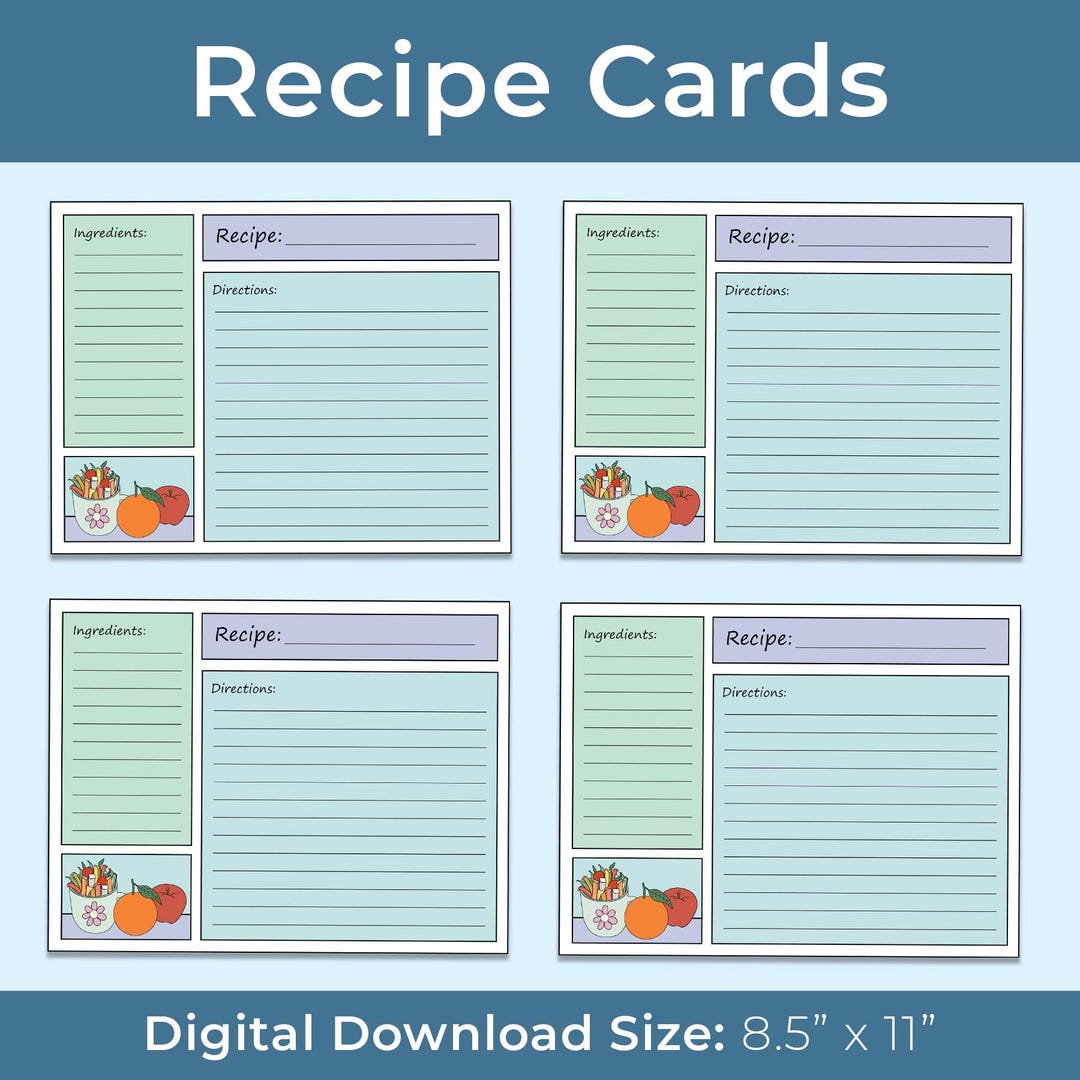 Mom Kitchen Recipe Card for Kid Baking Recipe Card Women Gift Home Chef ...